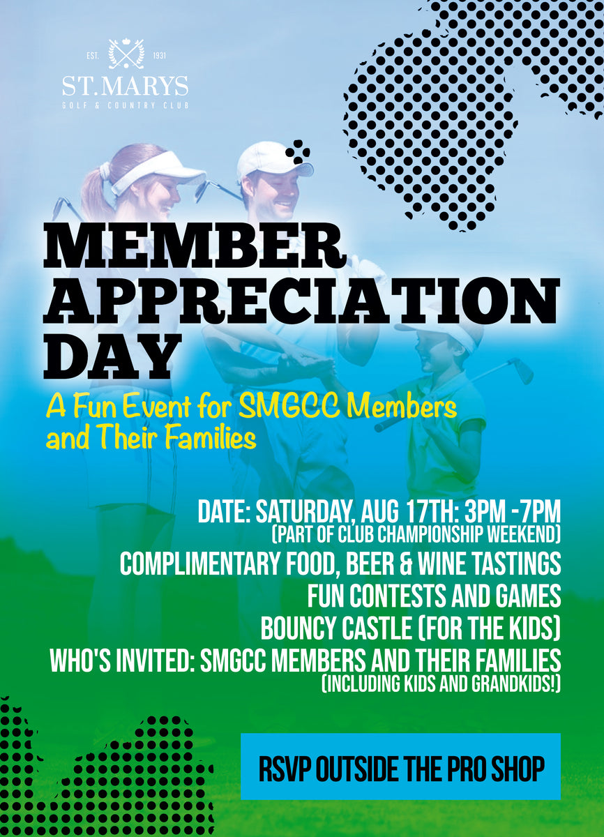 Member Appreciation Event | August 17th – St. Marys Golf & Country Club